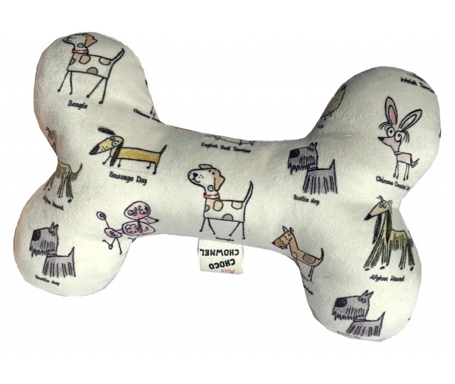 Dog bone toy, Funny dog bone, Printed dog bone dog toy • Miss Choco ...